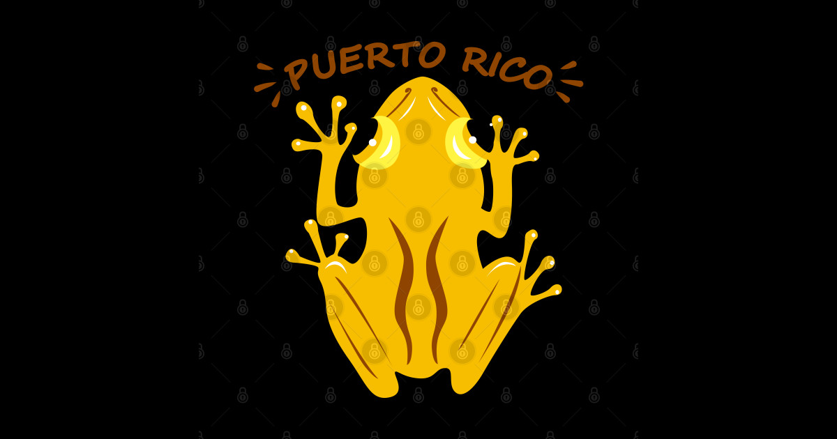 Puerto Rico Coqui Frog Boricua Tropical Animals - Puerto Rico - Sticker ...