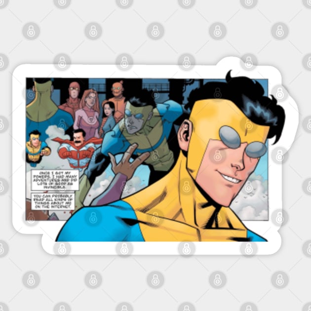 invincible comic scene - Invincible - Sticker | TeePublic