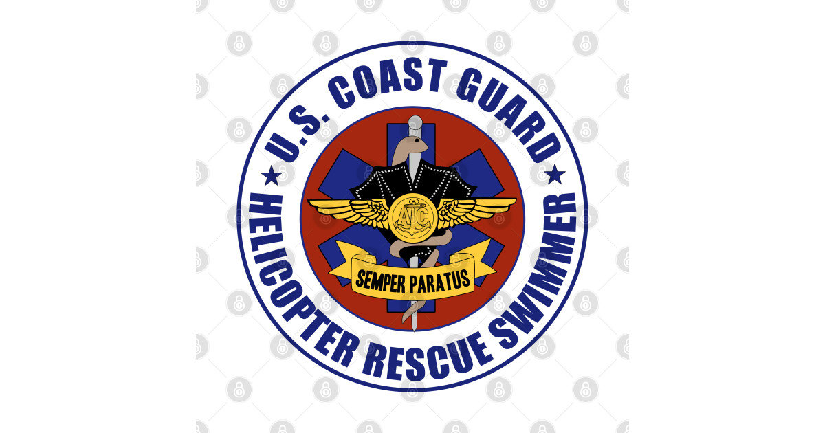 USCG Helicopter Rescue Swimmer patch - Rescue Swimmer - T-Shirt | TeePublic
