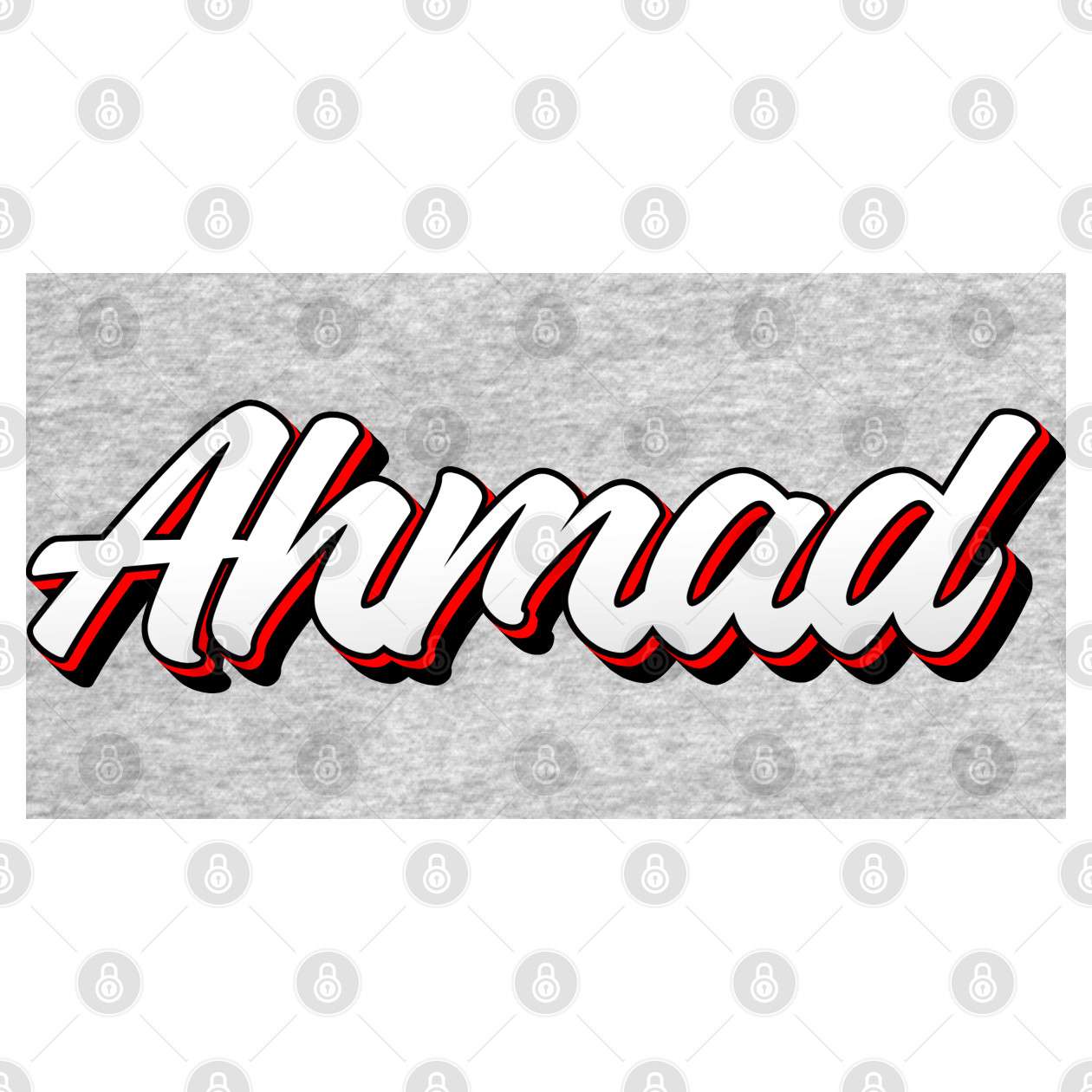 Ahmad name - cool 70s retro font - Ahmad Name Cool 70s Retro Font - T ...