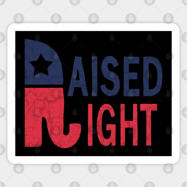 Republican Elephant - Raised Right - Republican Elephant - Sticker ...