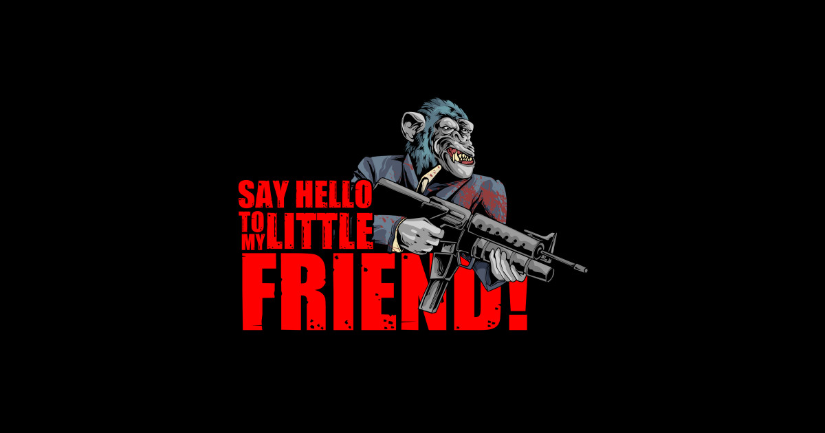 Gun Monkey Scarface - Scarface - Posters and Art Prints | TeePublic