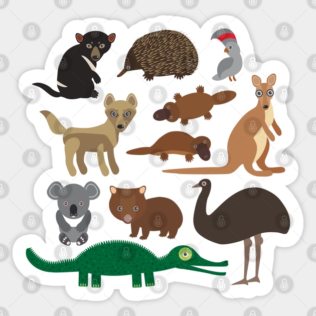 Australian Animals 2 - Australia - Sticker | TeePublic