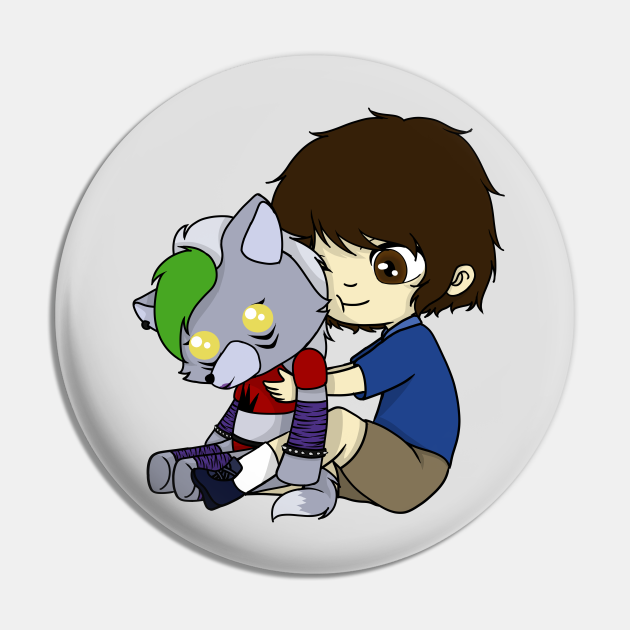 FNAF security breach (gregory and roxanne plush) - Chibi - Pin | TeePublic