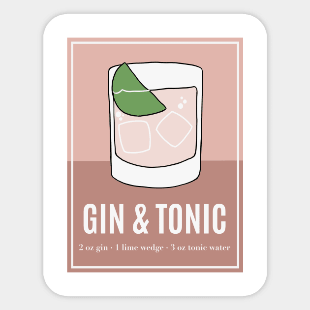 Gin and Tonic - Gin And Tonic - Sticker | TeePublic