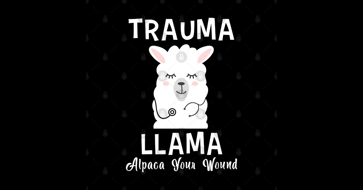 Trauma Llama Alpaca Your Wound - Llama - Magnet | TeePublic