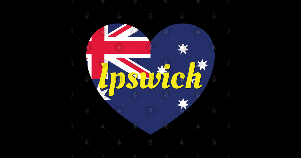 Ipswich QLD Australia Australian Flag Heart - Ipswich Australia ...
