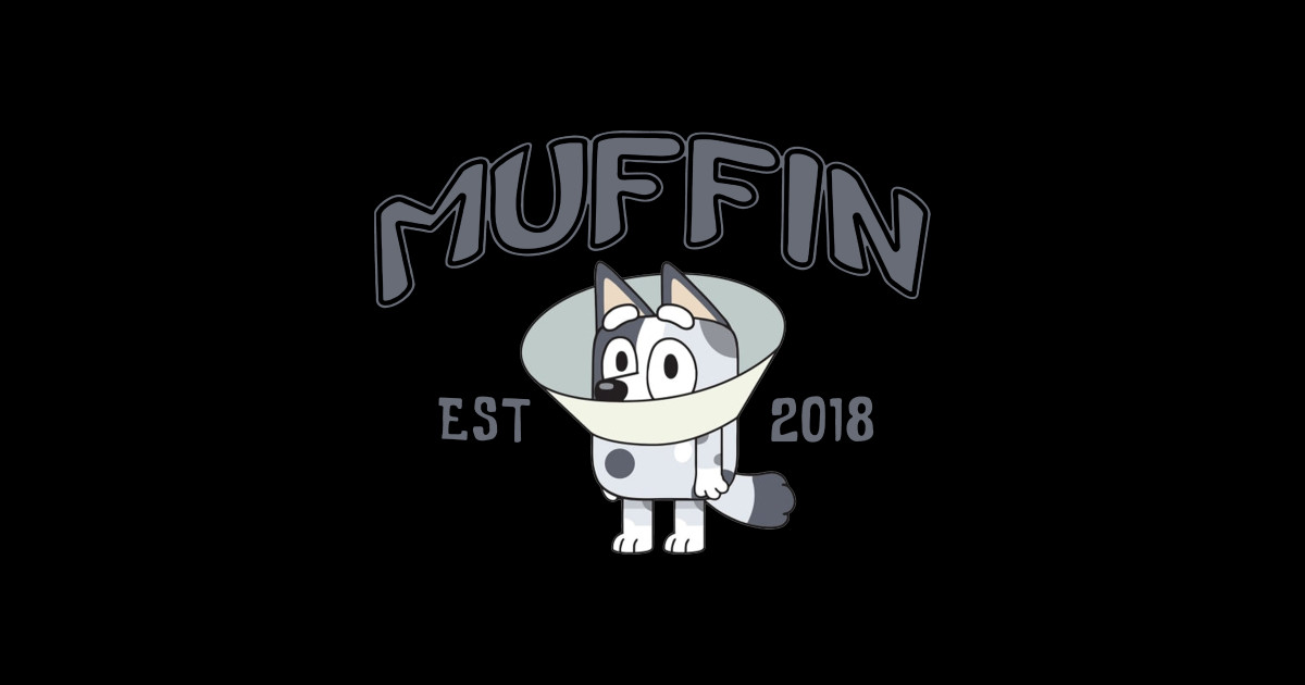 Bluey Muffin Sick Est 2018 Vintage Cartoon - Vintage Cartoon - Sticker ...
