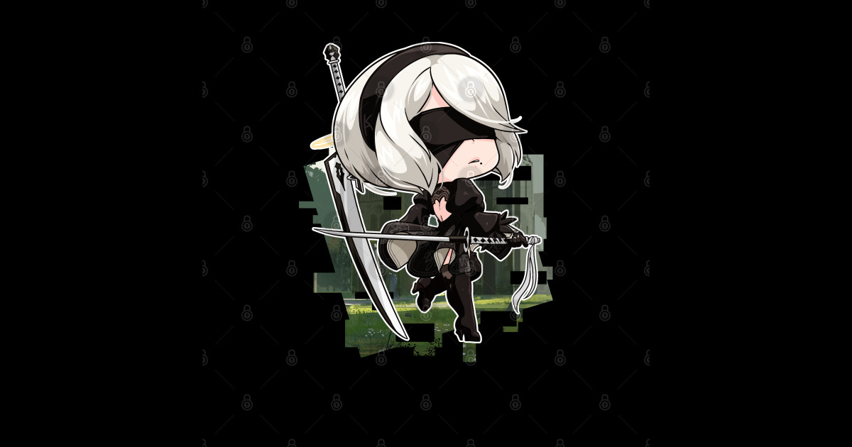 Nier Automata - 2B - Videogames - Sticker | TeePublic