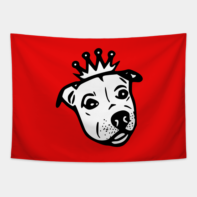Sweet Pitbull royalty - pitty face with crown - staffy cuteness ...
