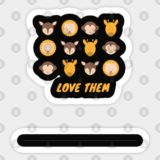 Love animals - Animals - Sticker | TeePublic