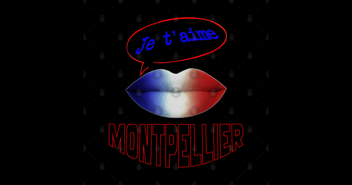 FRENCH KISS JE T'AIME MONTPELLIER - Montpellier - Sticker | TeePublic