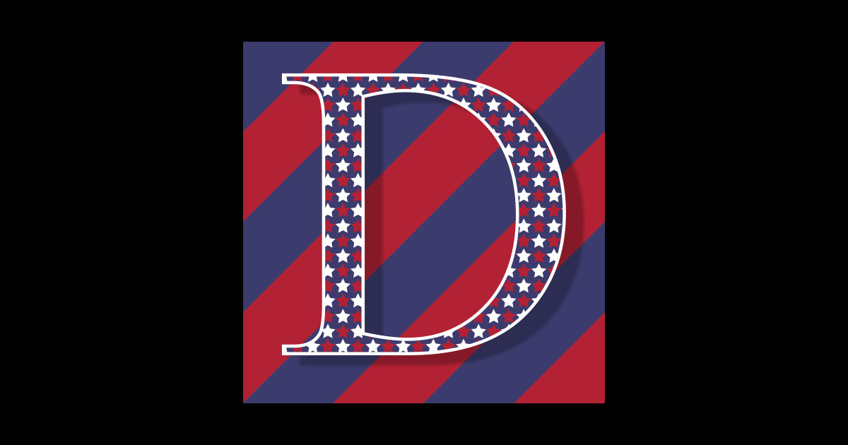 Old Glory Letter D - Letter D - Sticker | TeePublic