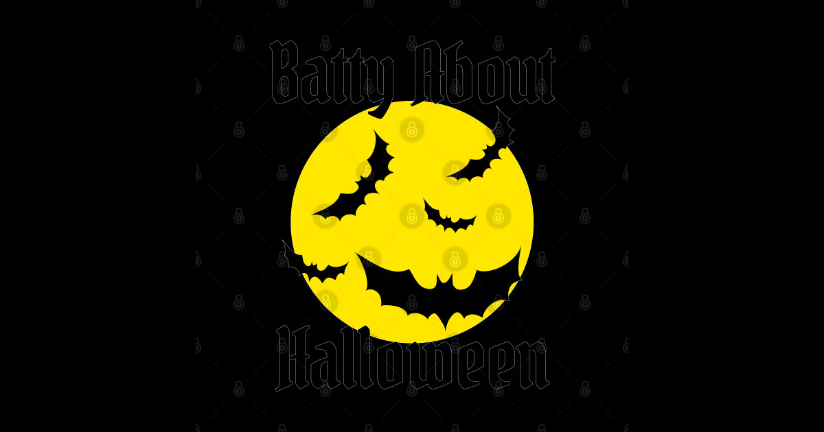 Batty About Halloween - Batty About Halloween - Sticker | TeePublic