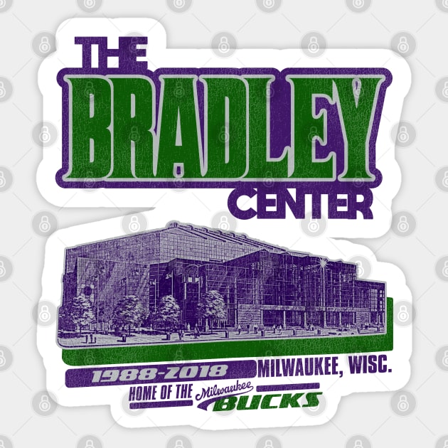 Defunct The Bradley Center Basketball Stadium - Basketball - Sticker ...