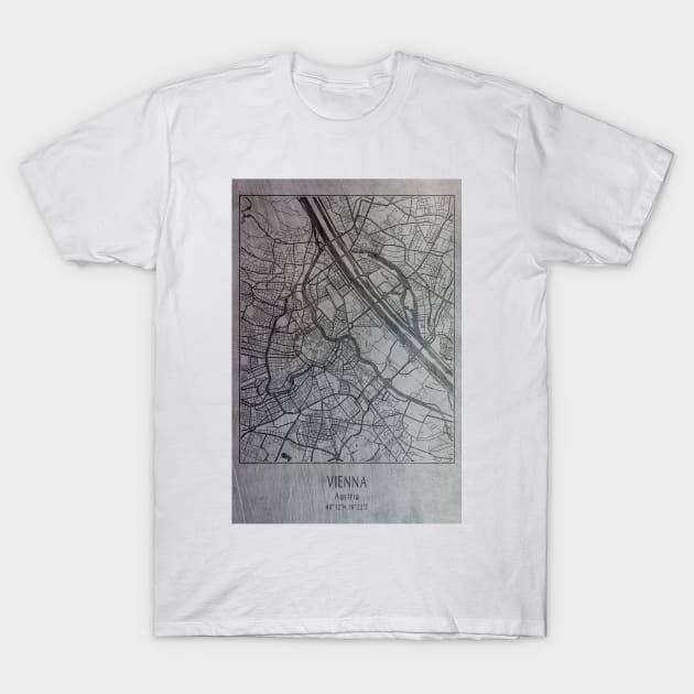 Vienna, Austria, city map - City Map - T-Shirt | TeePublic