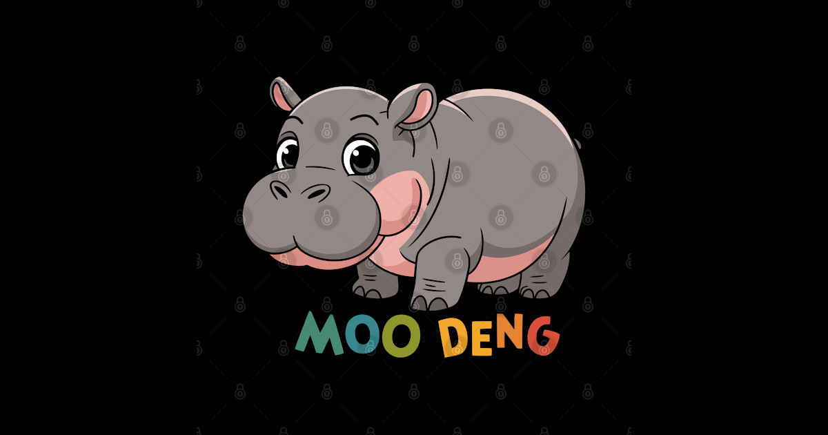 MOO DENG - Moo Deng - Sticker | TeePublic