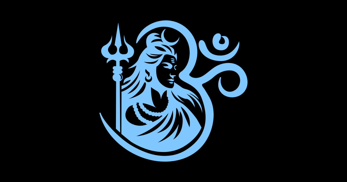 Om Shiva Blue - Shiv - Sticker | TeePublic