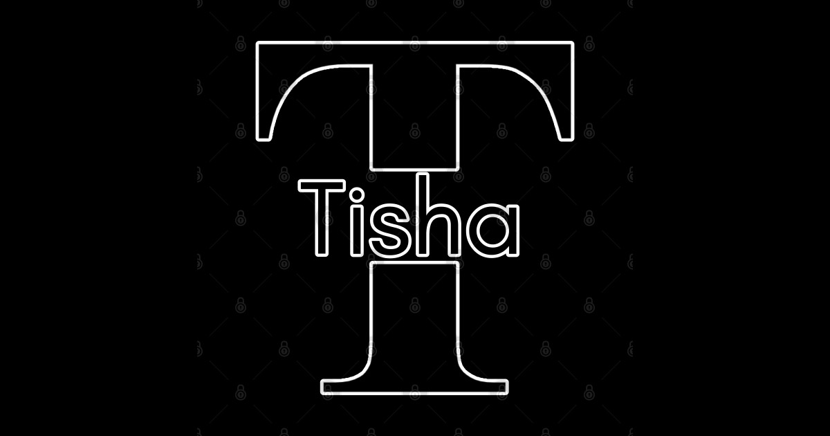 Initial T Monogram Tisha Name Label Initial T Monogram Tisha Name Label Sticker Teepublic