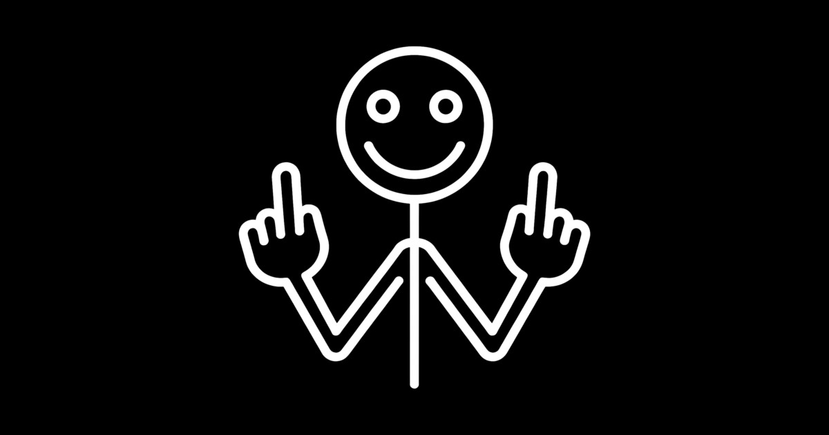 Middle Finger Stickman - Middle Finger Stickman - Sticker | TeePublic