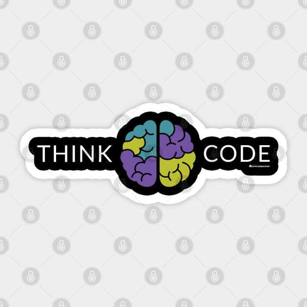 THINK CODE - Geek - Sticker | TeePublic