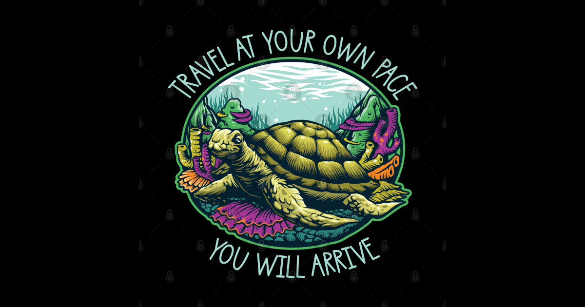 Turtle Motivational Quote - Turtle Motivational Quote - Sticker | TeePublic