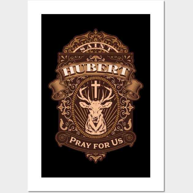 Hubert Hubertus Patron Saint of Hunters Stag Men - Hubert Hubertus ...