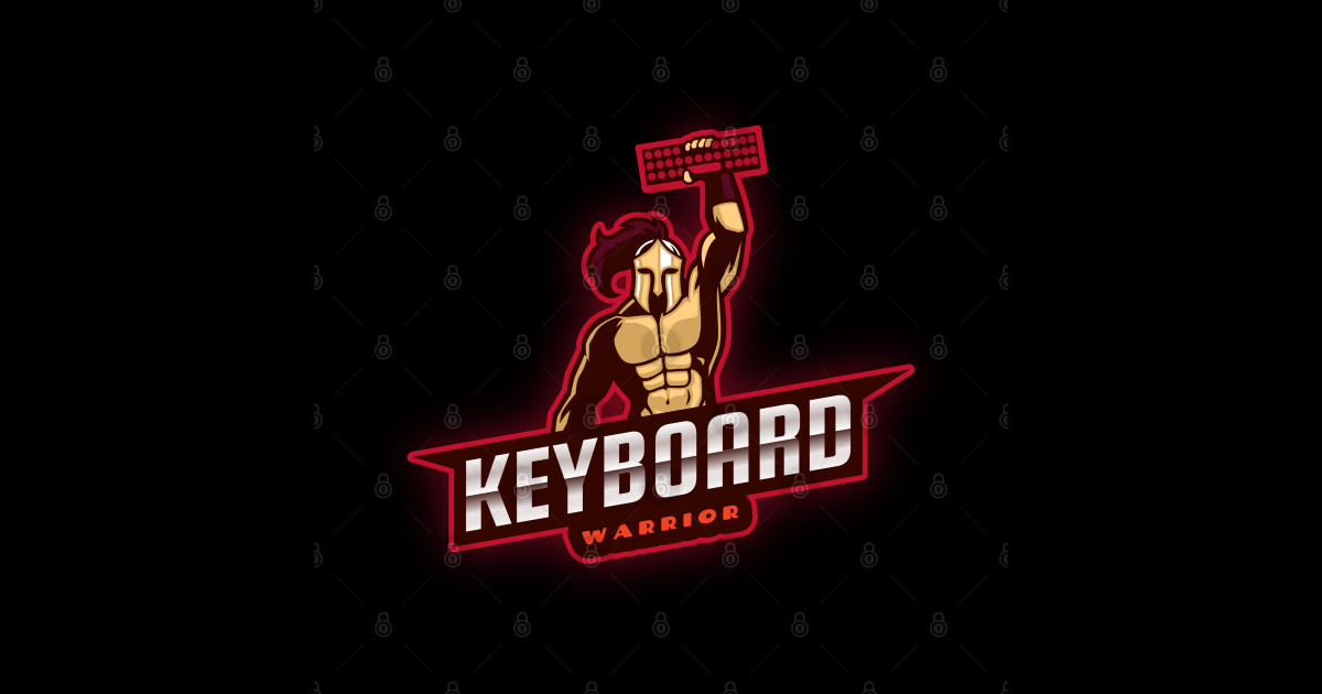 Keyboard Warrior Logo - Keyboard Warrior - Sticker | TeePublic