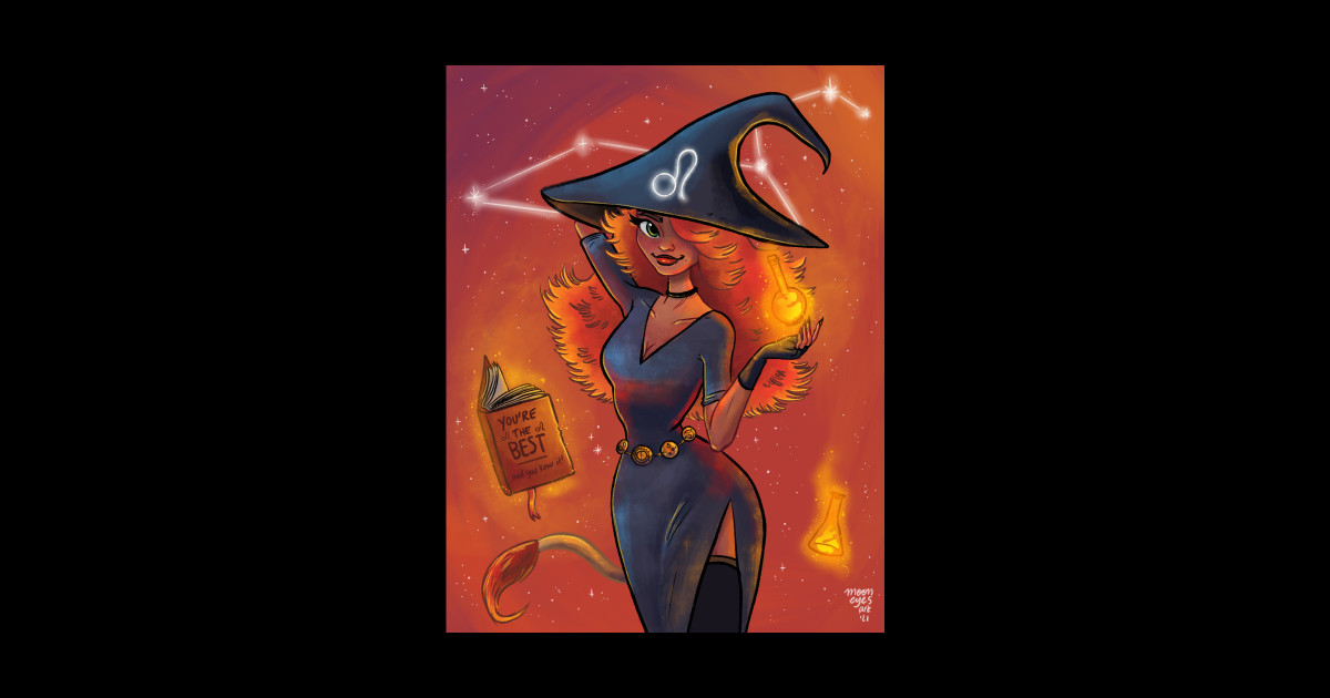 Leo Witch - Leo Zodiac Sign - Sticker | TeePublic