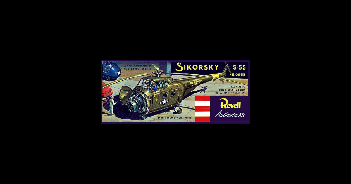 Model Kit Box Art - Sikorsky Helicopter - Model Kit - Posters and Art ...