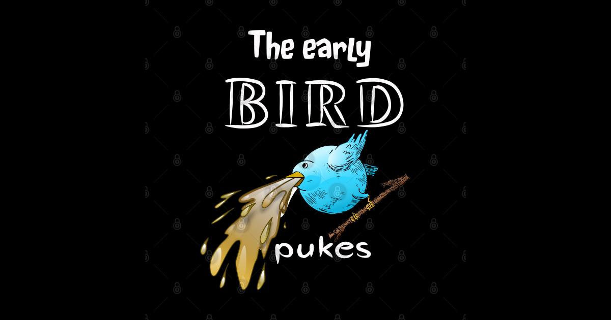 The Early Bird - Early Bird - Sticker | TeePublic