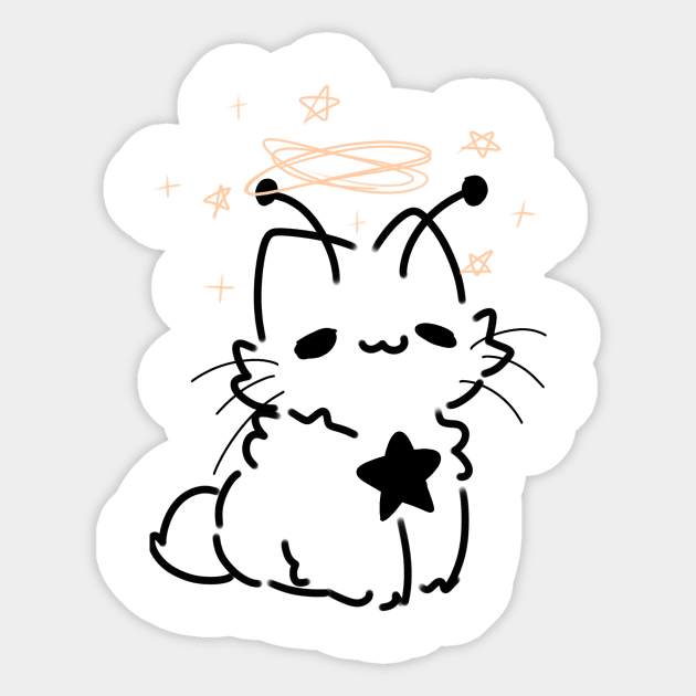 Cosmo Kitty White - Kitty - Sticker | TeePublic
