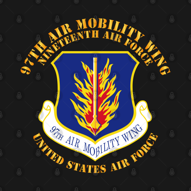 97th Air Mobility Wing - Nineteenth Air Force - Amw - T-Shirt | TeePublic