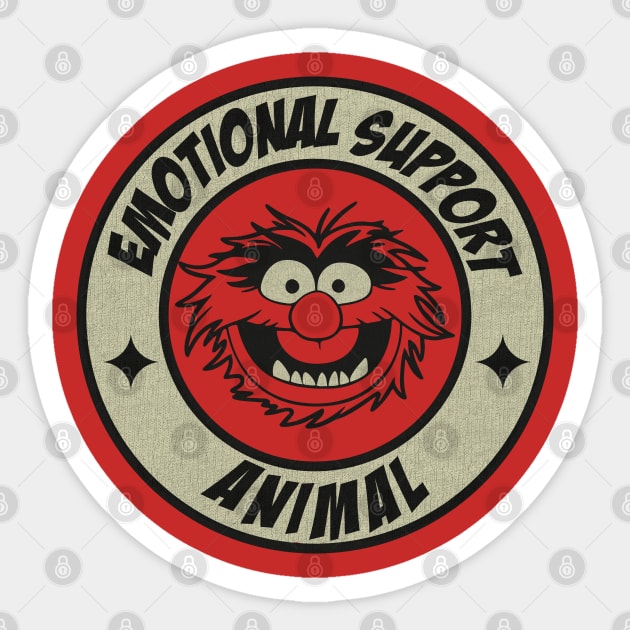 BLACK MUPPTETS VINTAGE EMOTIONAL SUPPORT ANIMAL - Cartoons - Sticker ...