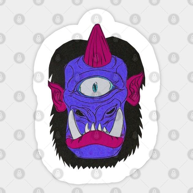 Cyclops Monster Mask Cardboard Papercraft Putrid Purple - Halloween ...