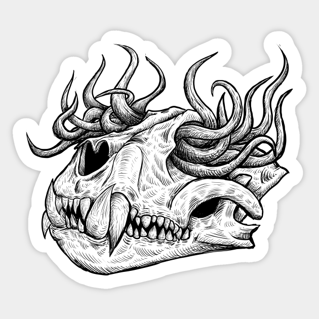 Skull logo 2 - Skull - Sticker | TeePublic