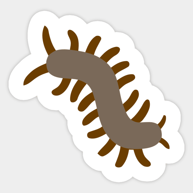 Earthworm Centipede Emoticon - Earthworm - Sticker | TeePublic
