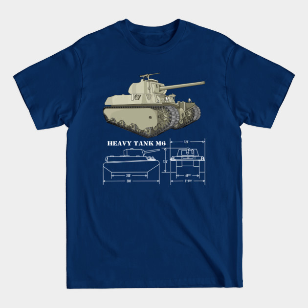 M6 Heavy Tank American WW2 Tanks Diagram Blueprint Gift - M6 Heavy Tank ...