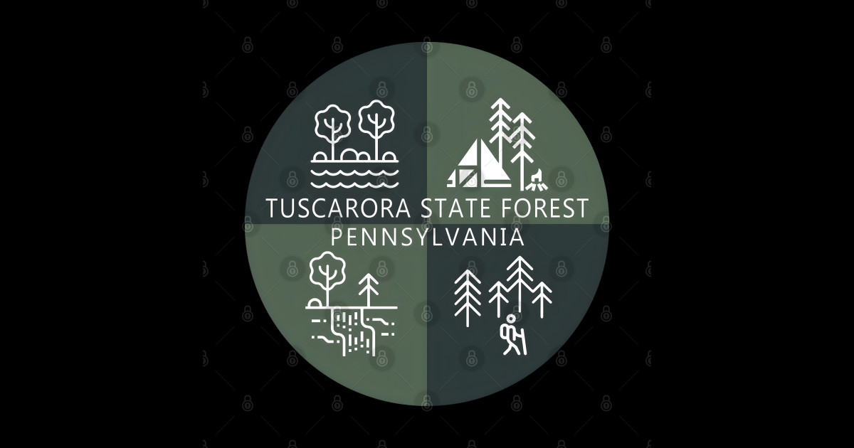Tuscarora State Forest Shield - Pennsylvania State Forest - Sticker ...