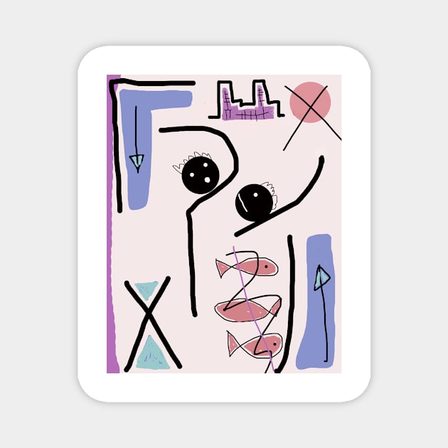 Kids Lost in the City Stick Figure - Stick Figure - Magnet | TeePublic