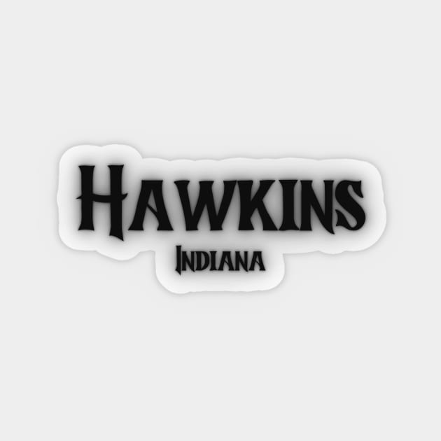 Hawkins Indiana Stranger Things - Hawkins Indiana - Sticker | TeePublic