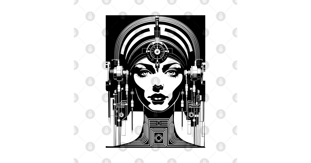 Telepathic Cyborg Retro Sci-fi (black) - Telepathic Cyborg Retro Sci Fi ...