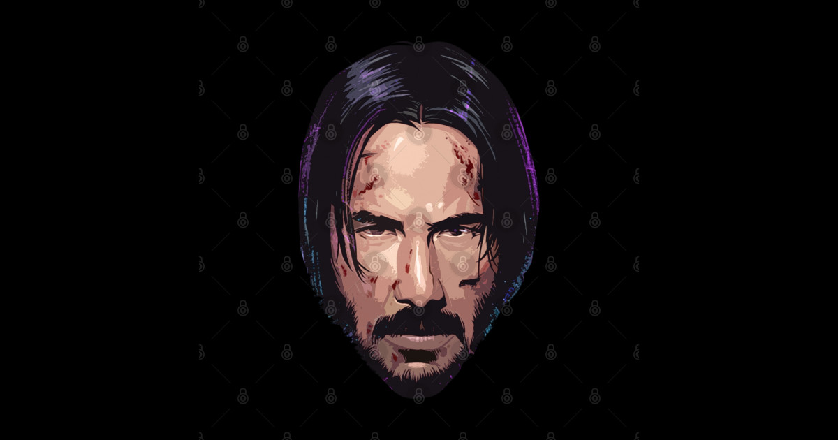 Keanu Reeves Head - Keanu Reeves - T-Shirt | TeePublic