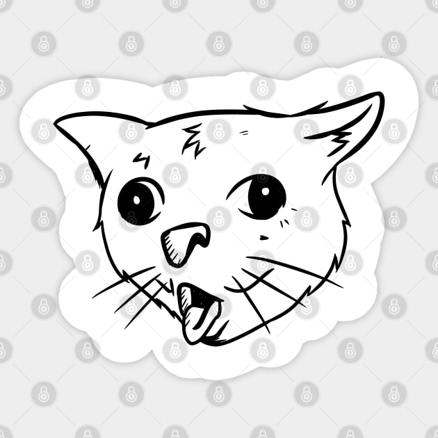coughing cat meme - Coughing Cat Meme - Sticker | TeePublic