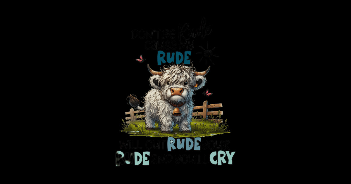 Rude Cow - Rude Cow - Sticker | TeePublic