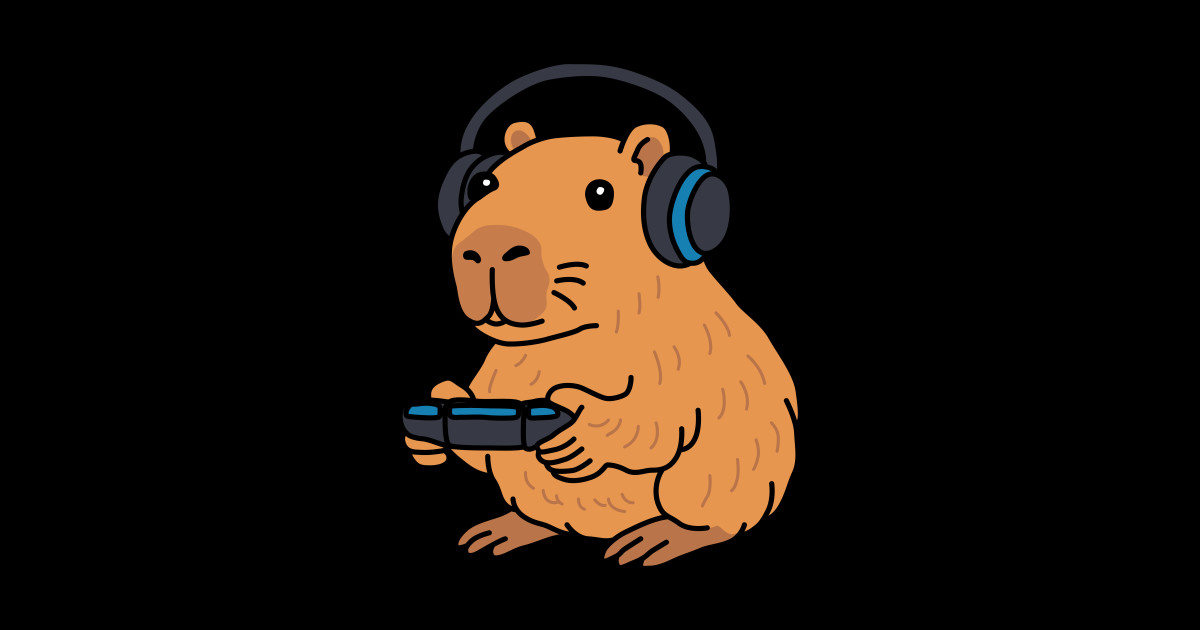 Capybara Gaming - Capybara Lover - Sticker | TeePublic