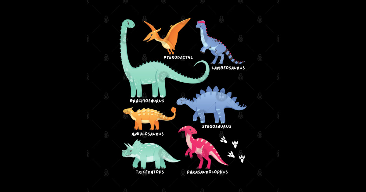 Types of Dinosaurs Future Paleontologist Kids Dino Lover - Cute ...