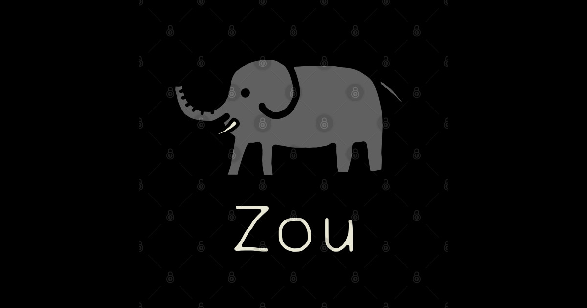 Zou (Elephant) Japanese design in color - Japan - Sticker | TeePublic