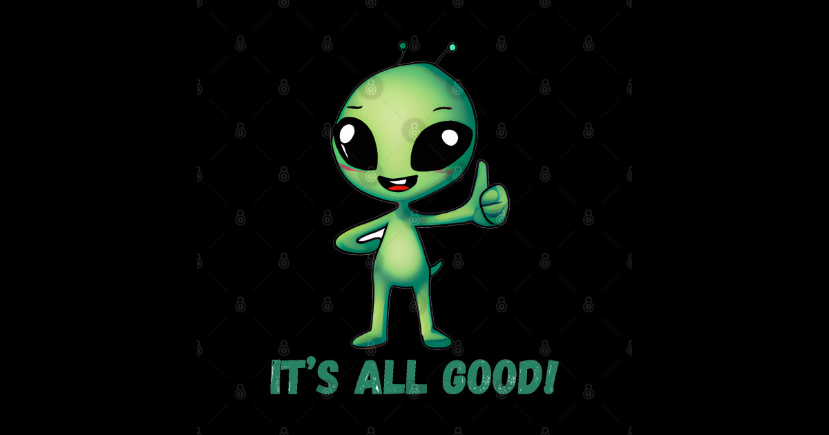 Alien Flashing a Thumbs Up - Alien - Sticker | TeePublic