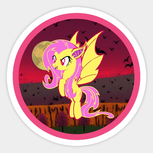 Fan Art Flutterbat Illustration - Fluttershy - Flutterbat - Sticker ...